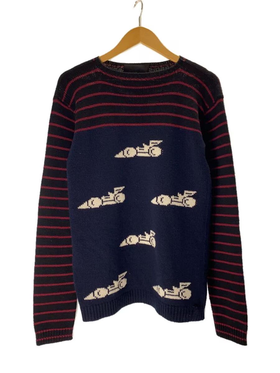 Prada Striped Race Car Wool Knit Sweater | Grailed