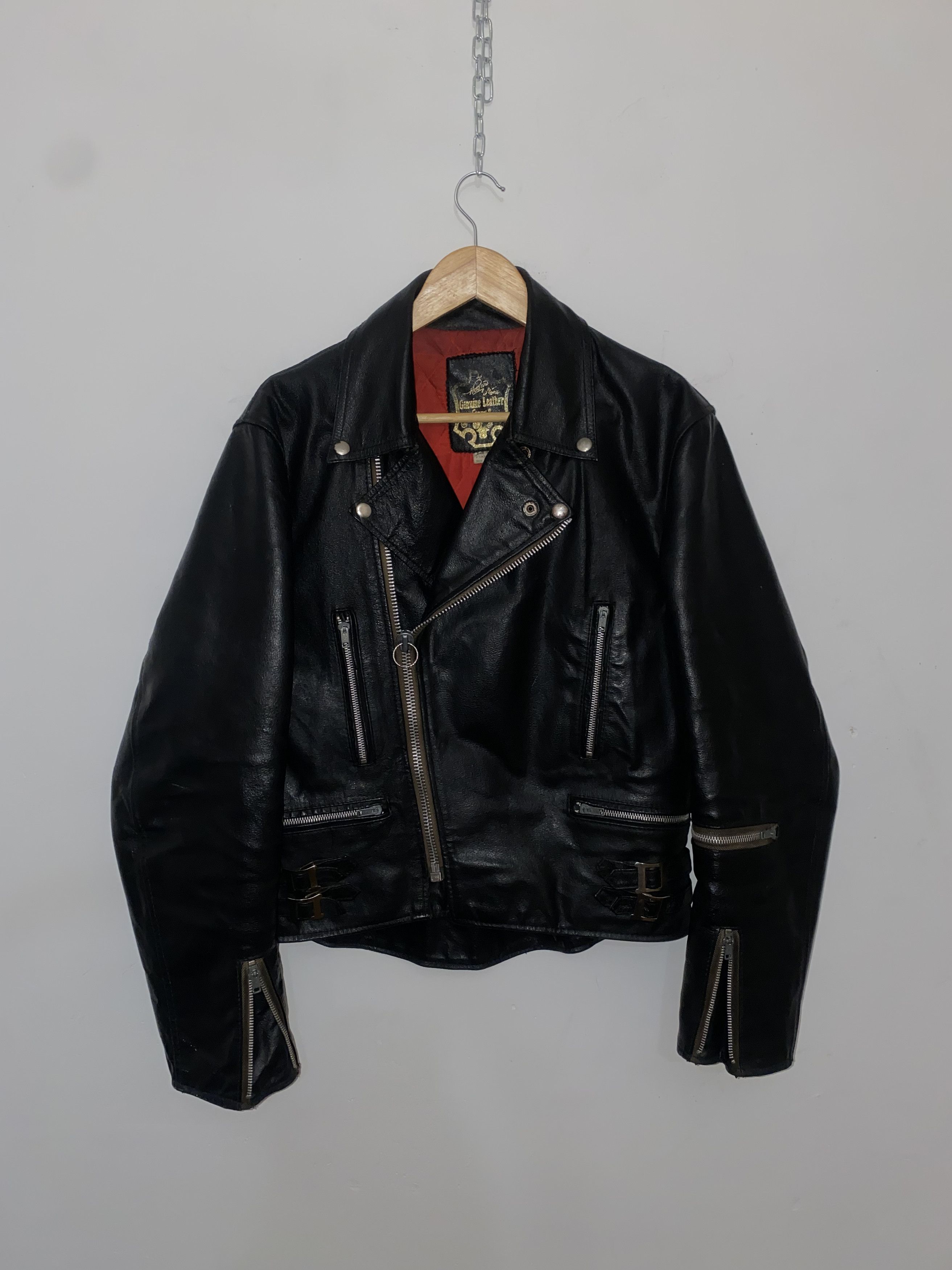 Leather Jacket × Very Rare × Vintage Rare Vintage 80s Punk Campri ...