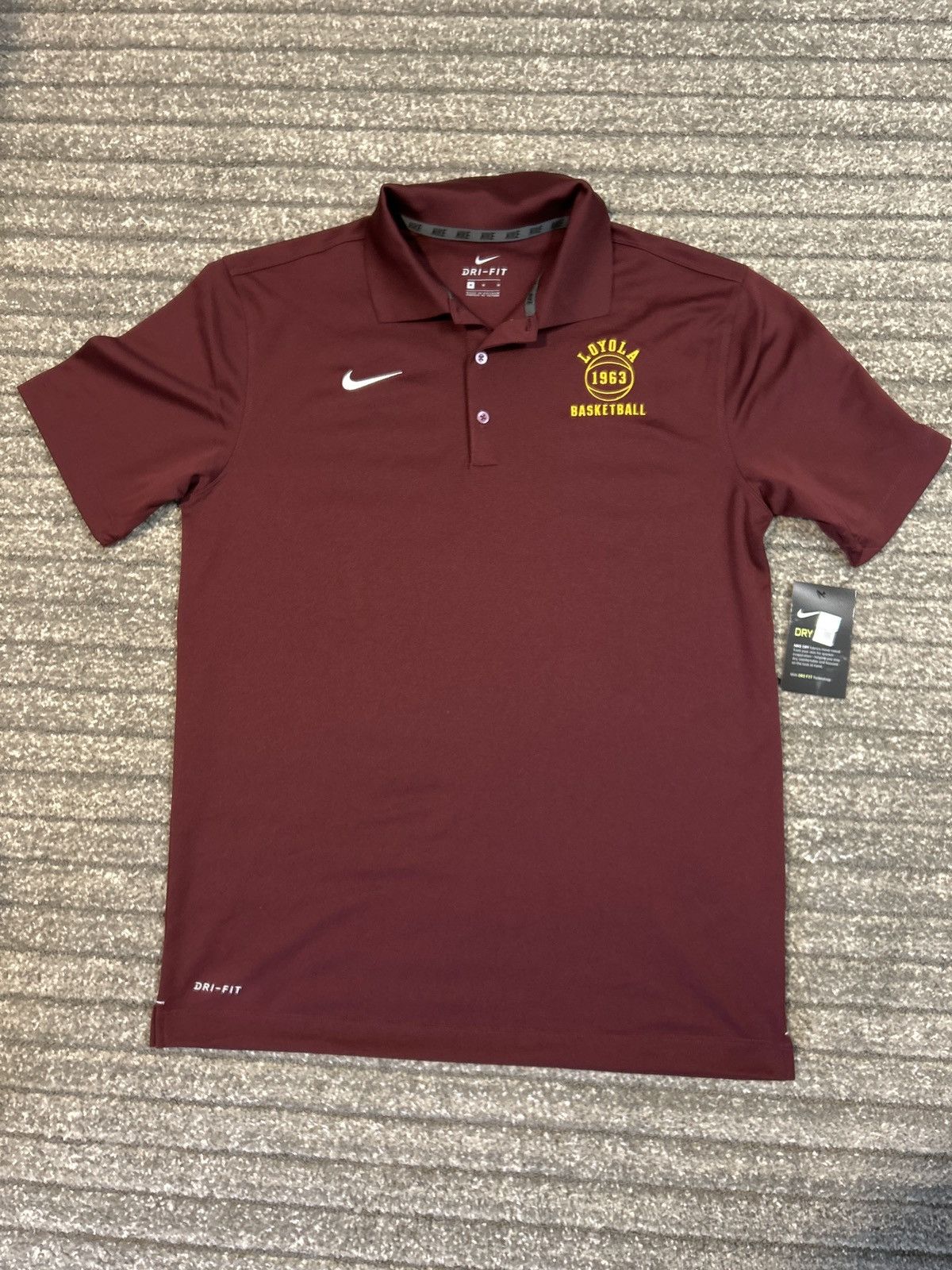 Nike Nike Loyola University Chicago Basketball polo t shirt | Grailed