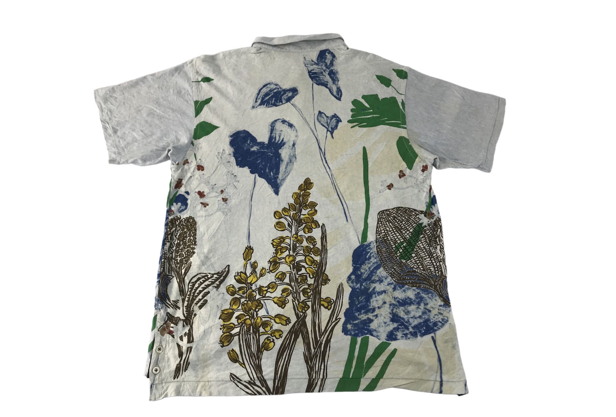 45rpm × Streetwear × Vintage 90s 45 Rpm Polo Tee T-Shirt Floral Style Design | Grailed