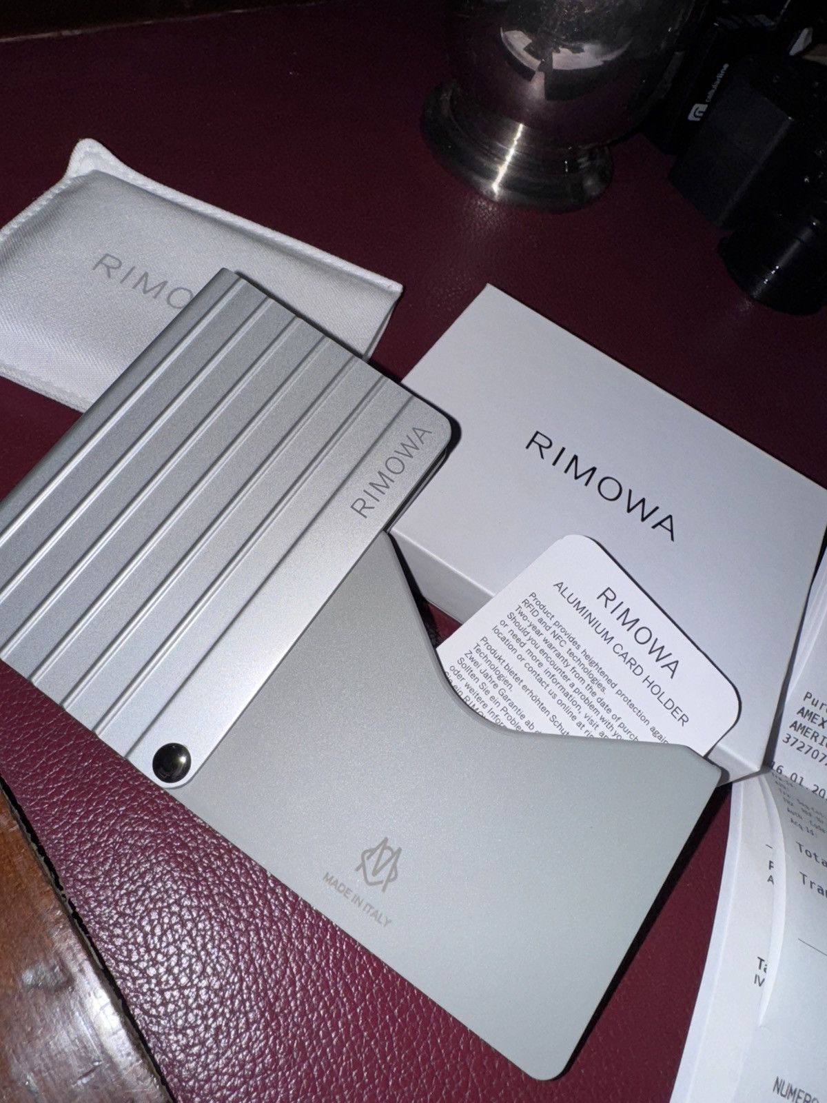 Rimowa New In Box RIMOWA Silver Aluminum Card Holder | Grailed
