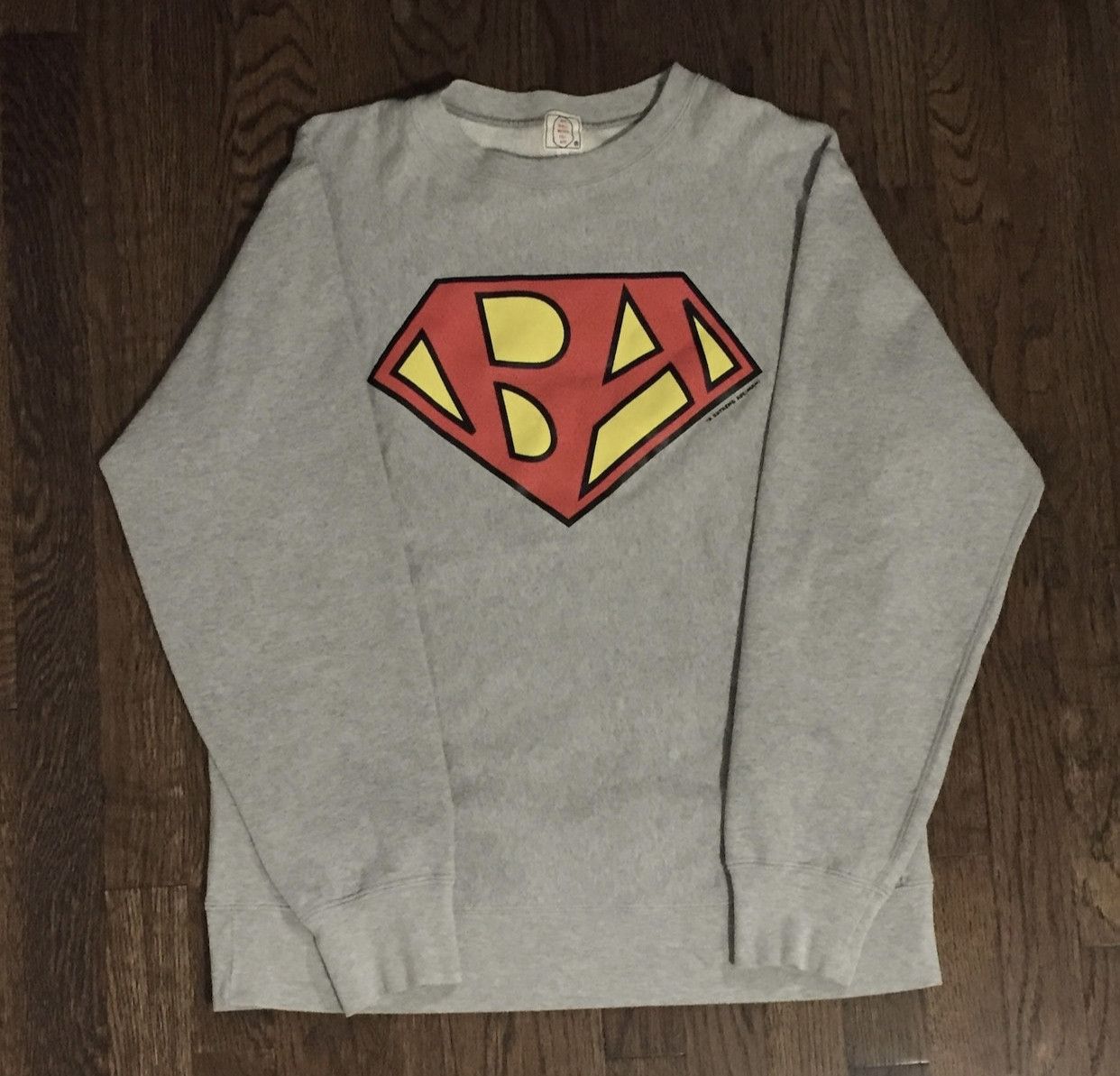 Bape Bape Superman logo crew neck sweatshirt | Grailed