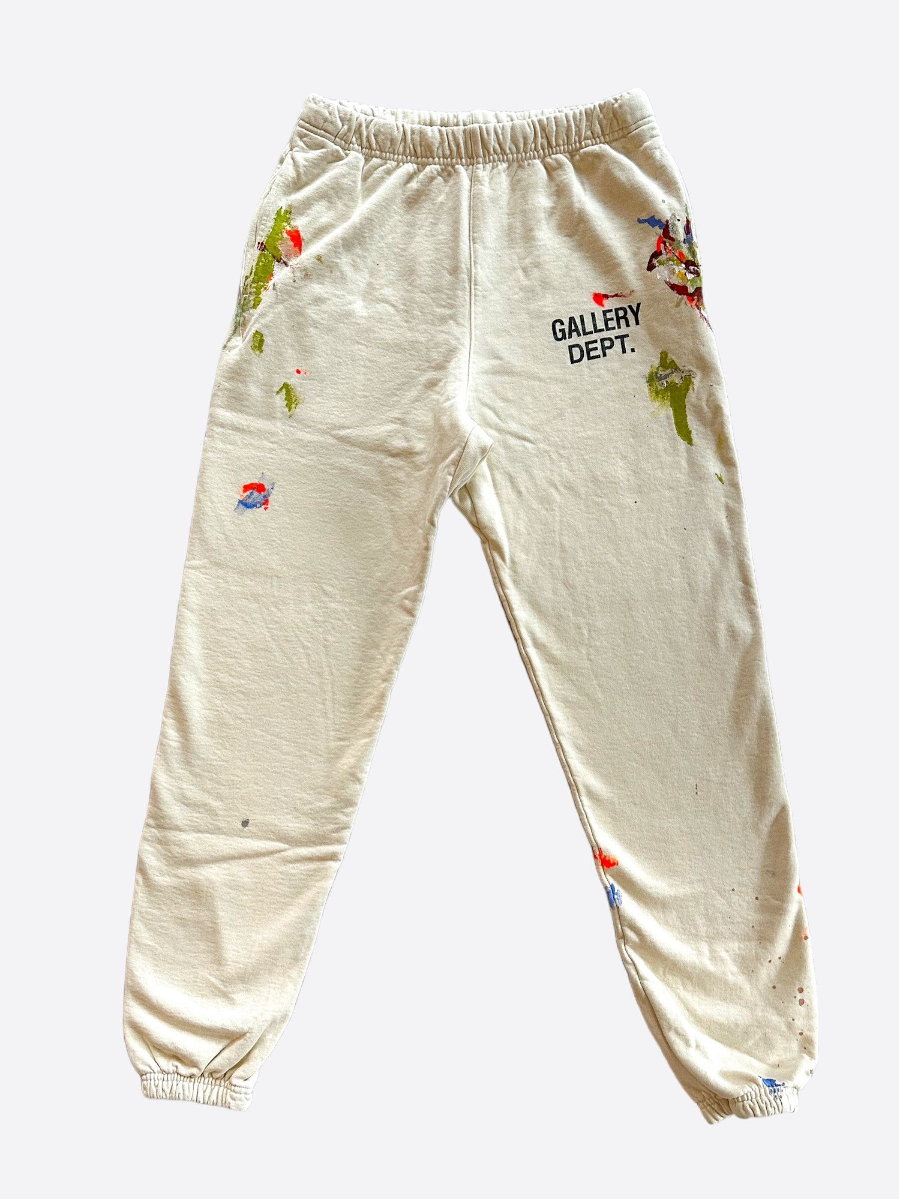 Gallery Dept. Gallery Dept Beige Paint Splatter Sweatpants | Grailed