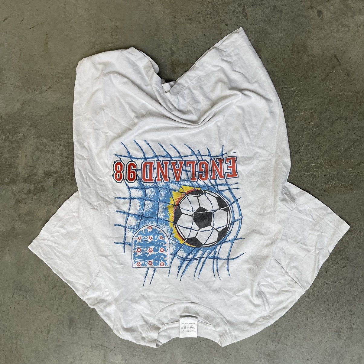 Fifa World Cup × Soccer Jersey × Vintage Vintage 90s England World Cup Soccer T Shirt | Grailed