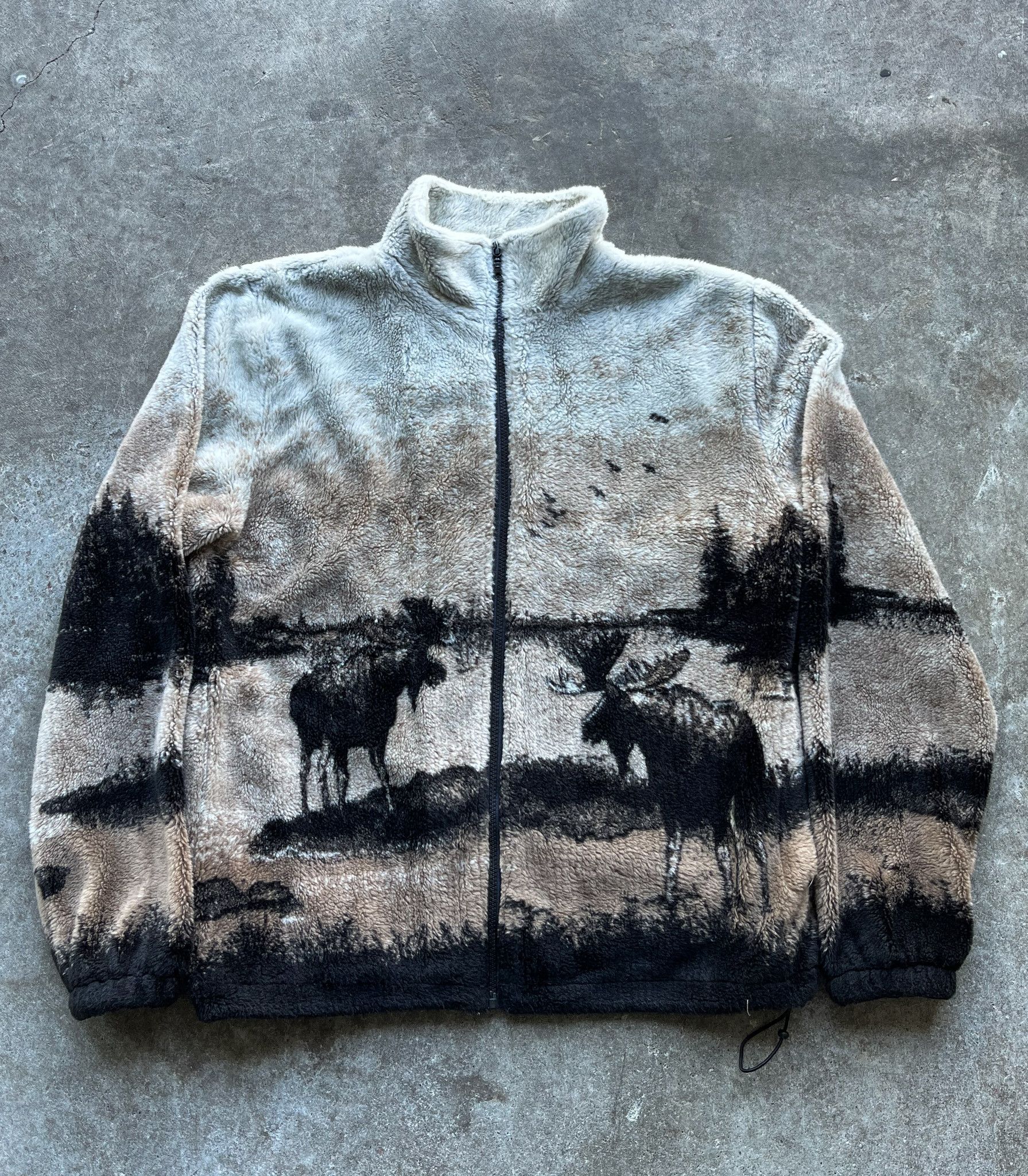 Vintage Glacier Gear Moose Fleece Jacket | Grailed