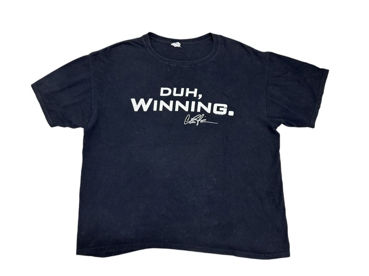 Vintage RARE CHARLIE SHEEN DUH WINNING MELTDOWN BLACK TEE | Grailed