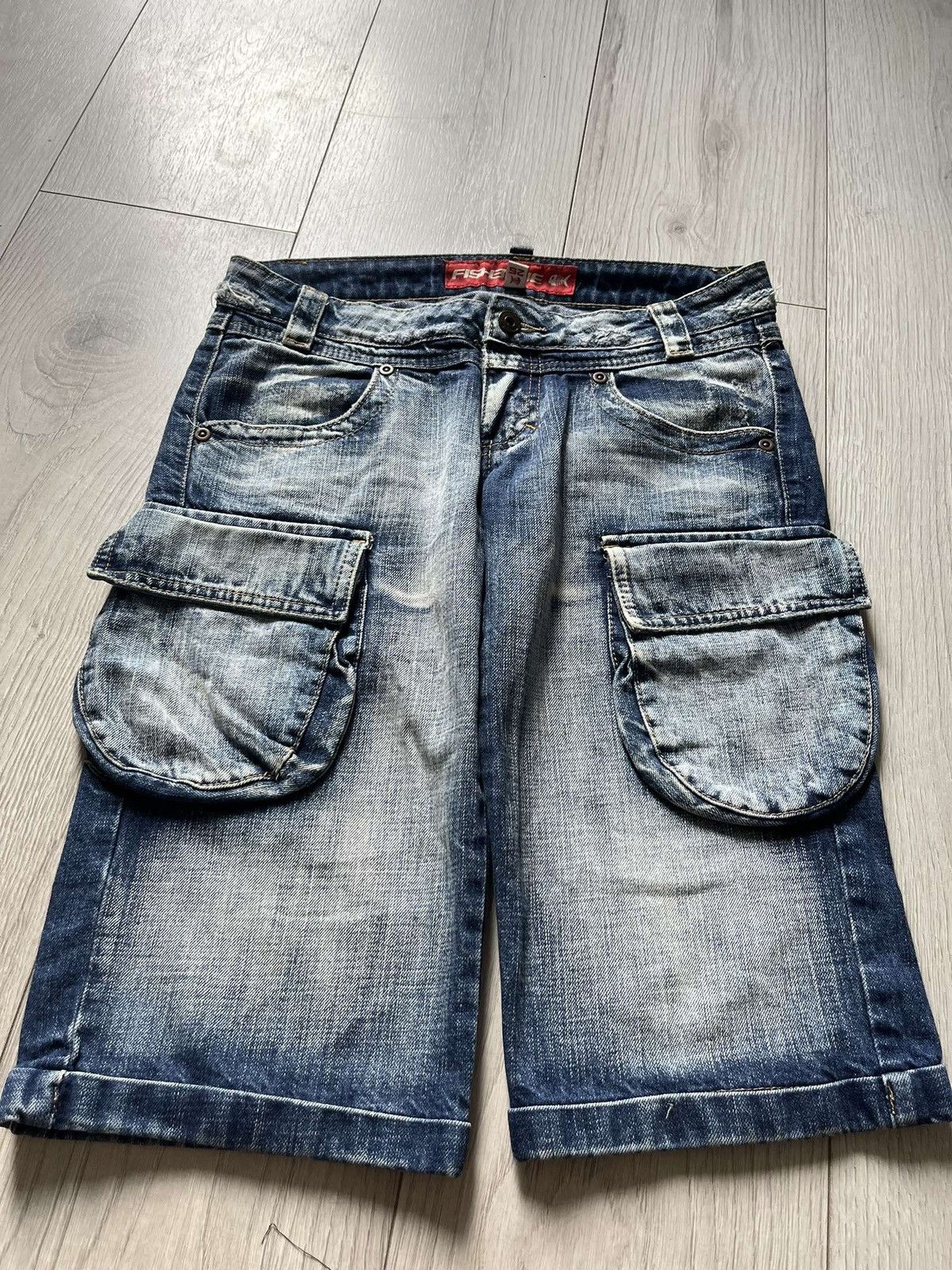 Vintage Vintage baggy wide leg jorts denim shorts skate cargo y2k | Grailed