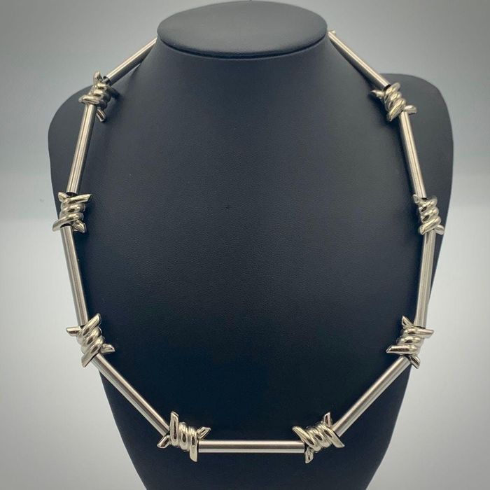 Cuban Link Chain Barbed Wire Necklace | Barbed Wire Chain | Grailed