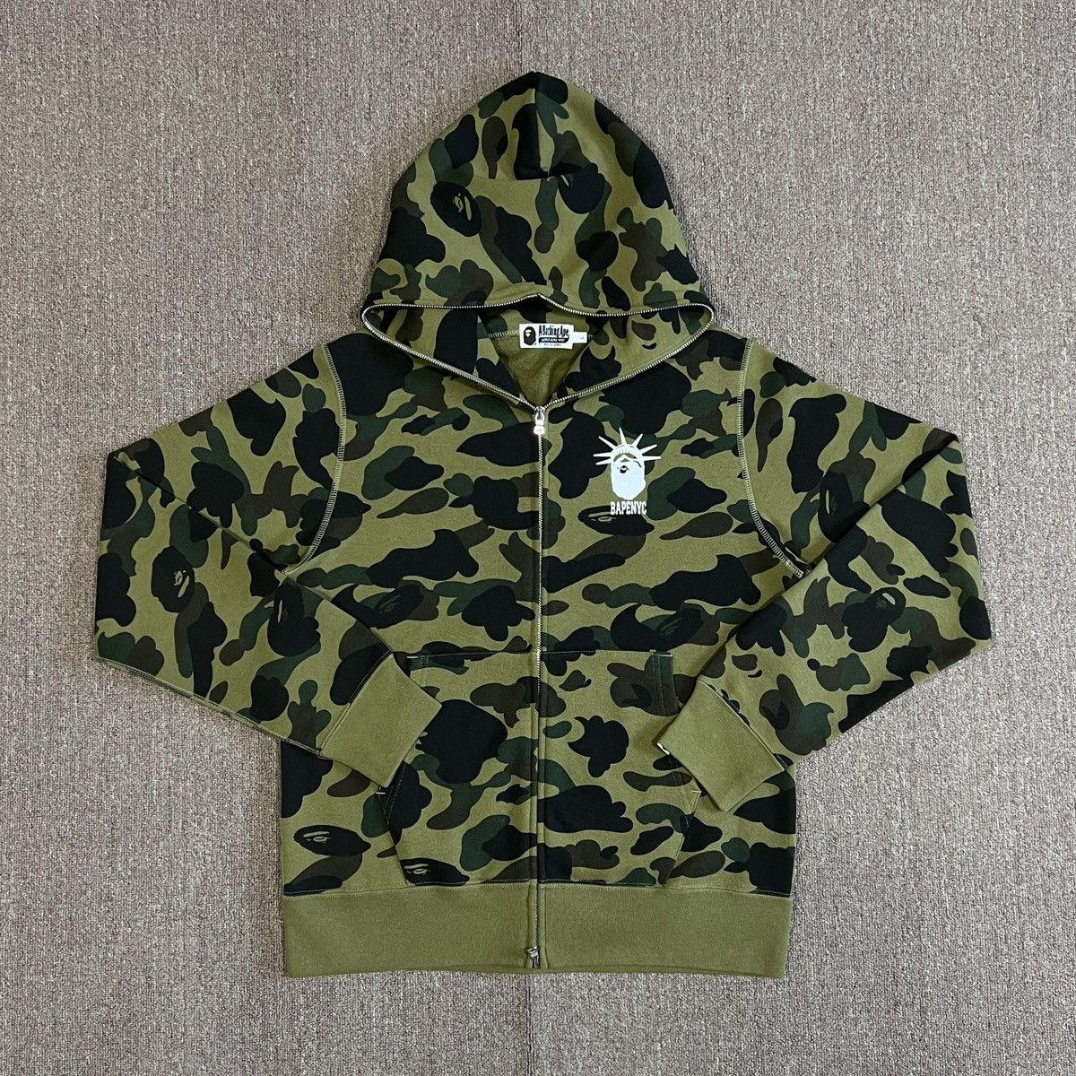Bape Bape New York Store 1St Camo Zip Up Hoodie | Grailed