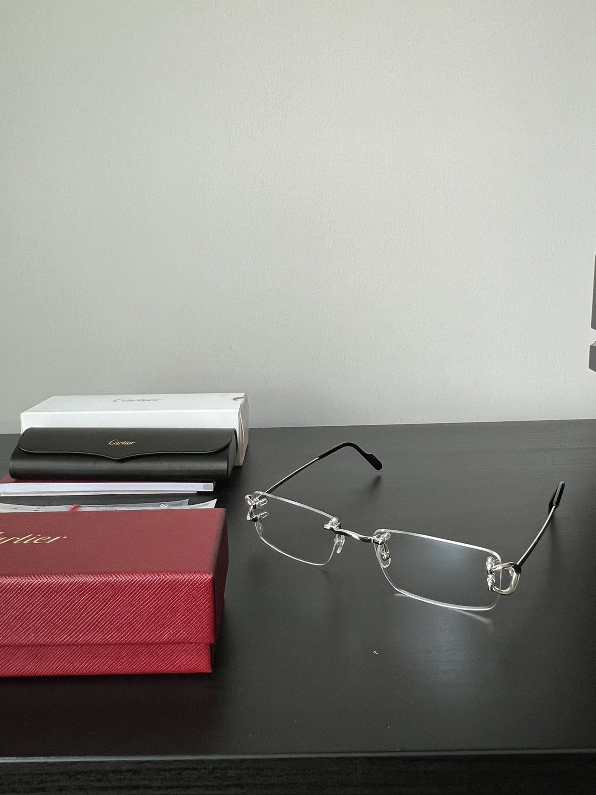 Cartier Cartier Big C Wire Rimless Eyeglasses in Silver CT0344O | Grailed