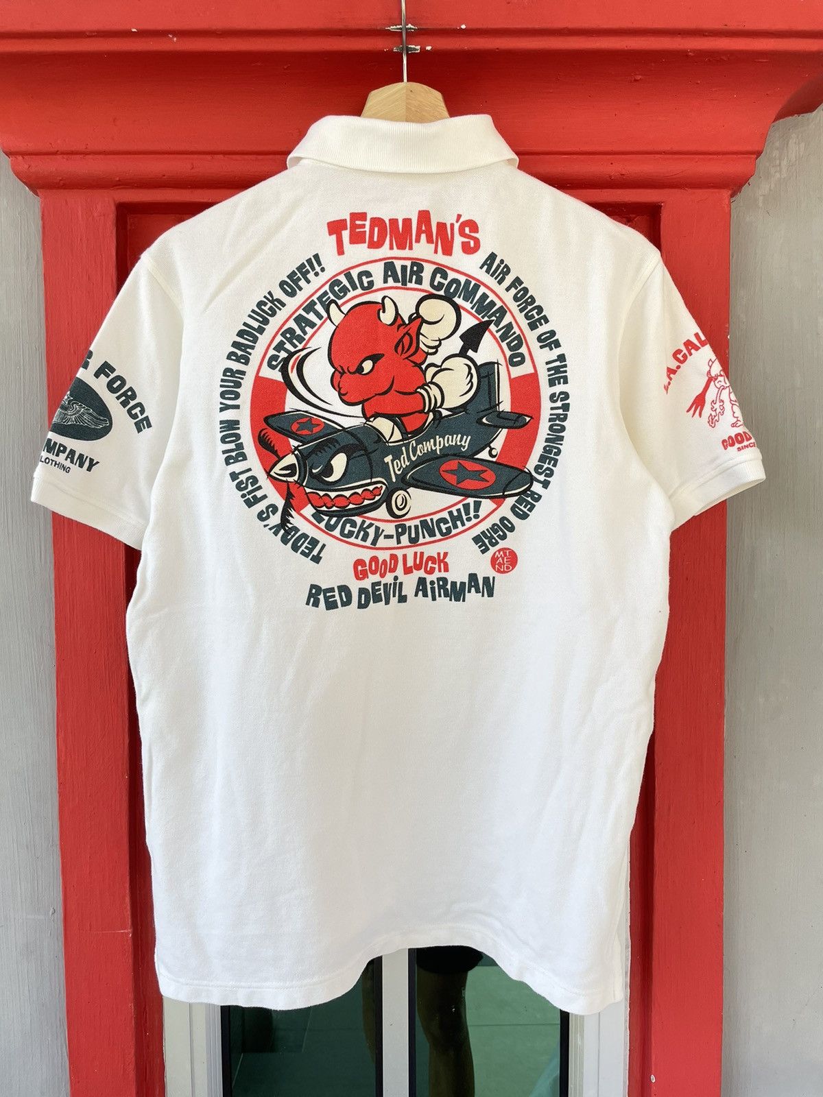 Tedman Rare Ted Company Red Devil Airman Polo Tshirt | Grailed