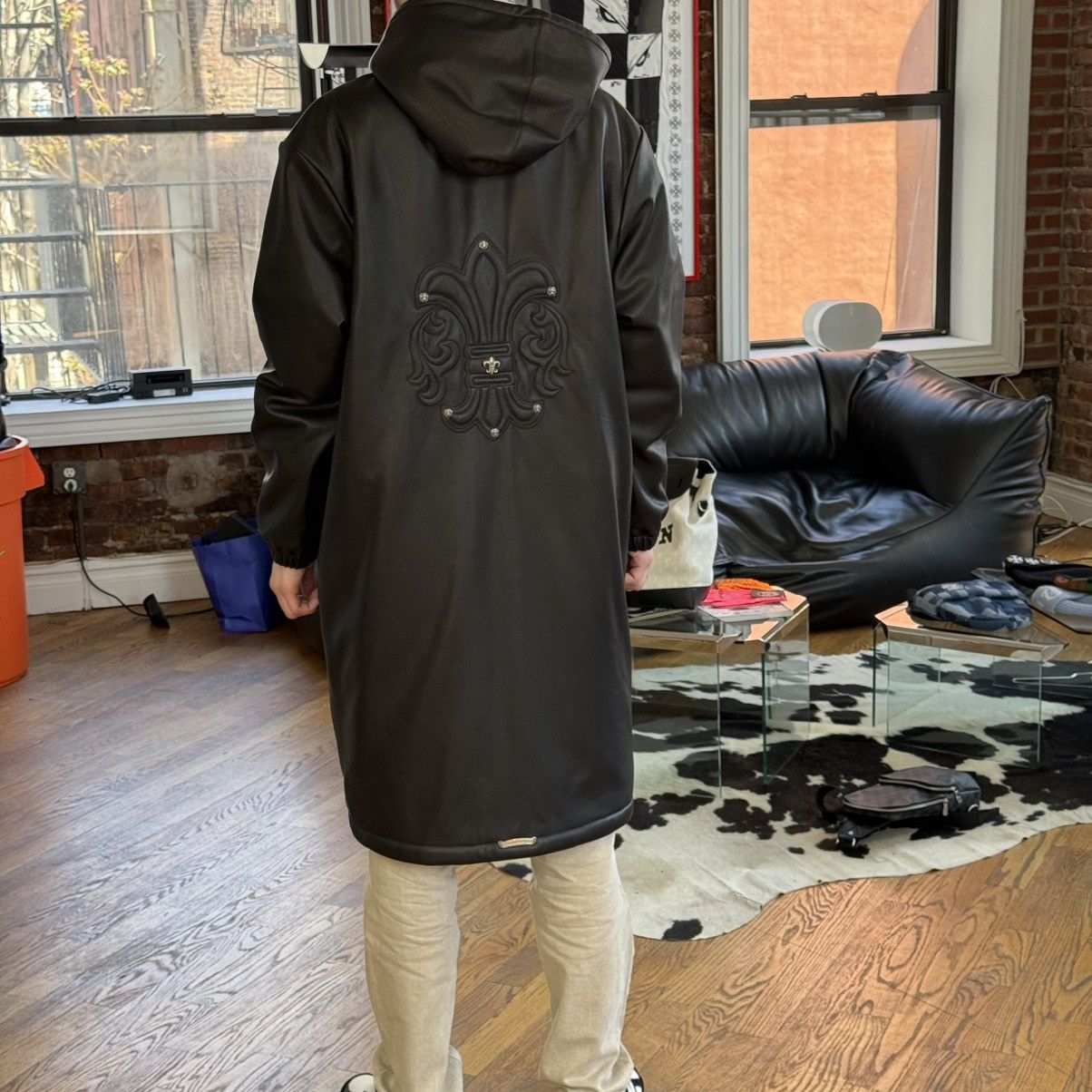 Chrome Hearts RARE Chrome Hearts Cross Patch Fleur Leather Trench Coat ...