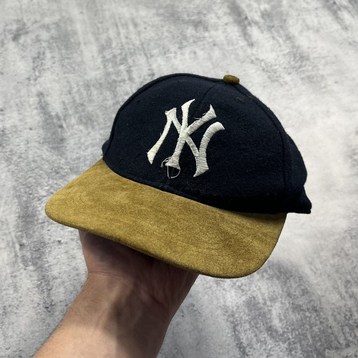 Vintage New York Yankees Wool Leather Vintage Cap With Ears | Grailed