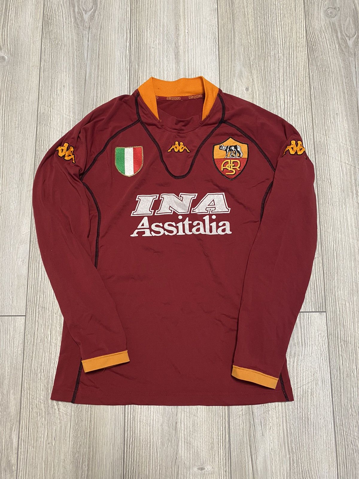 Kappa × Soccer Jersey × Sportswear Kappa Roma Home football Long Jersey ...
