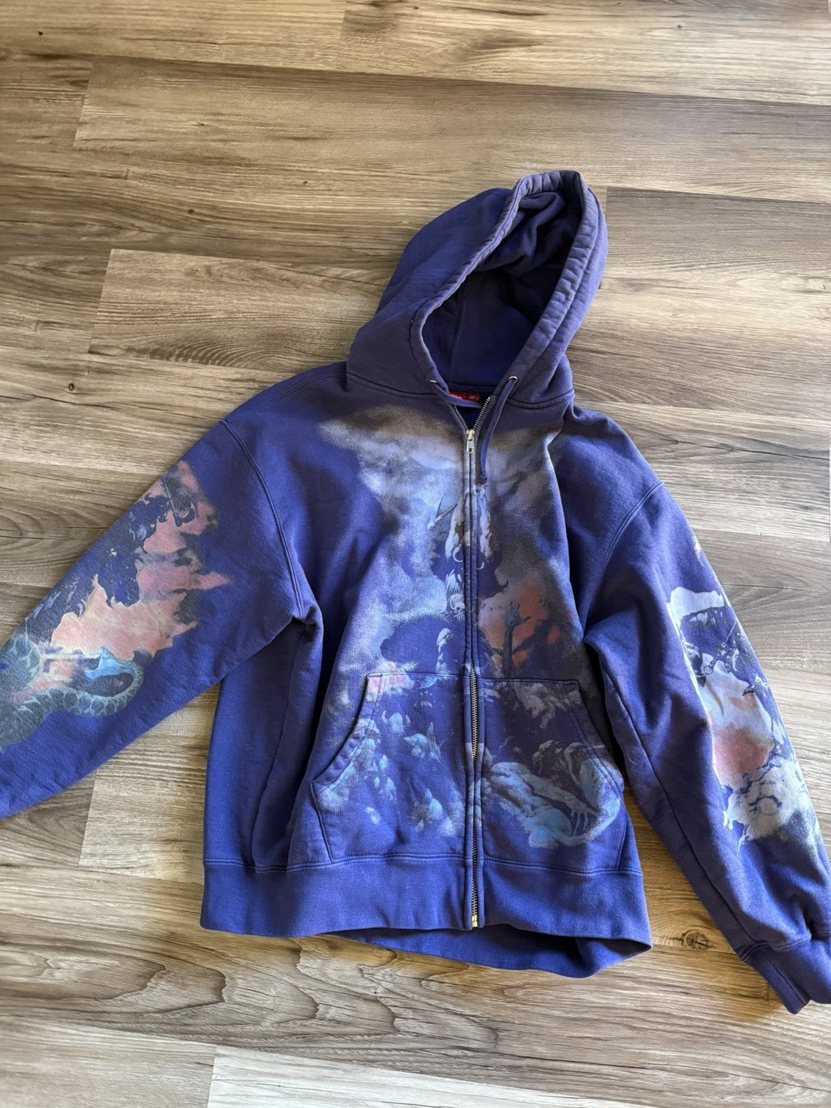 Supreme Supreme Frank Frazetta Zip Up Hooded Sweatshirt Navy sz Med ...