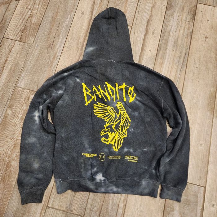 Band Tees Twenty One Pilots Hoodie THE BANDITO TOUR Adult Gray Tie dye ...