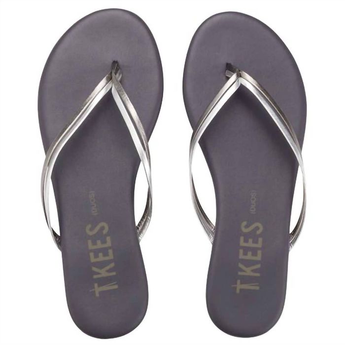 Designer TKEES Studio Duos Sandal In Silver Showers | Grailed
