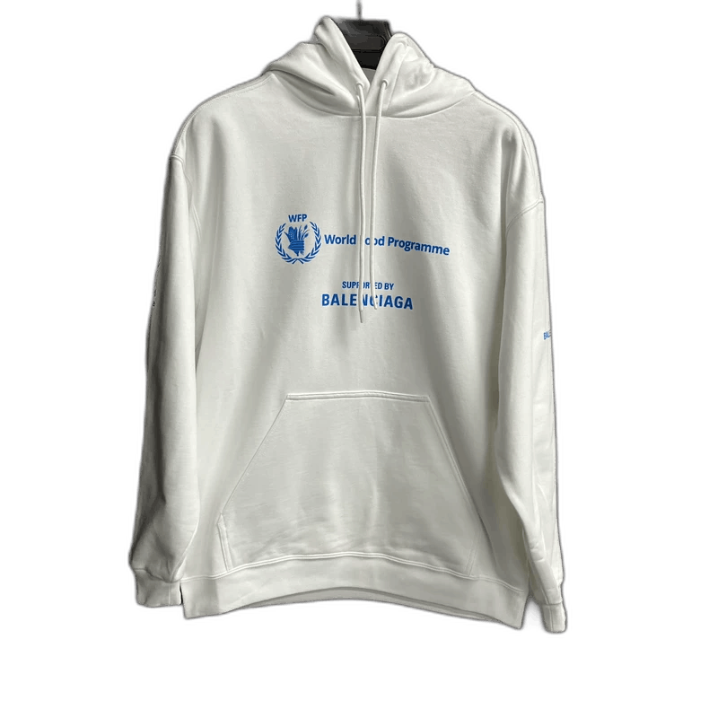 Balenciaga balenciaga's new white WFP 2 co-branded logo hoodie | Grailed