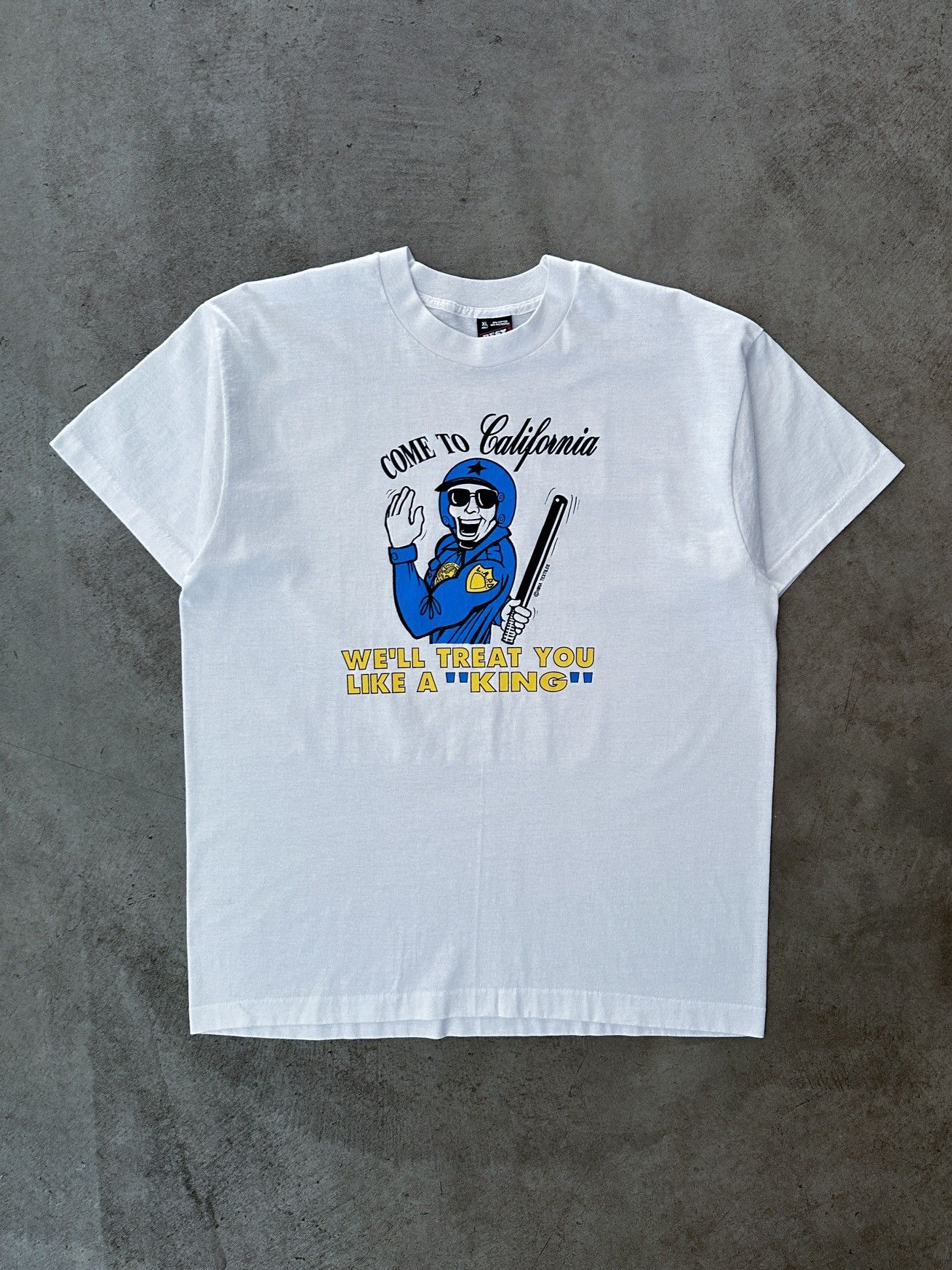 Band Tees × Vintage Vintage 90s “Come To California” Rodney King LAPD ...