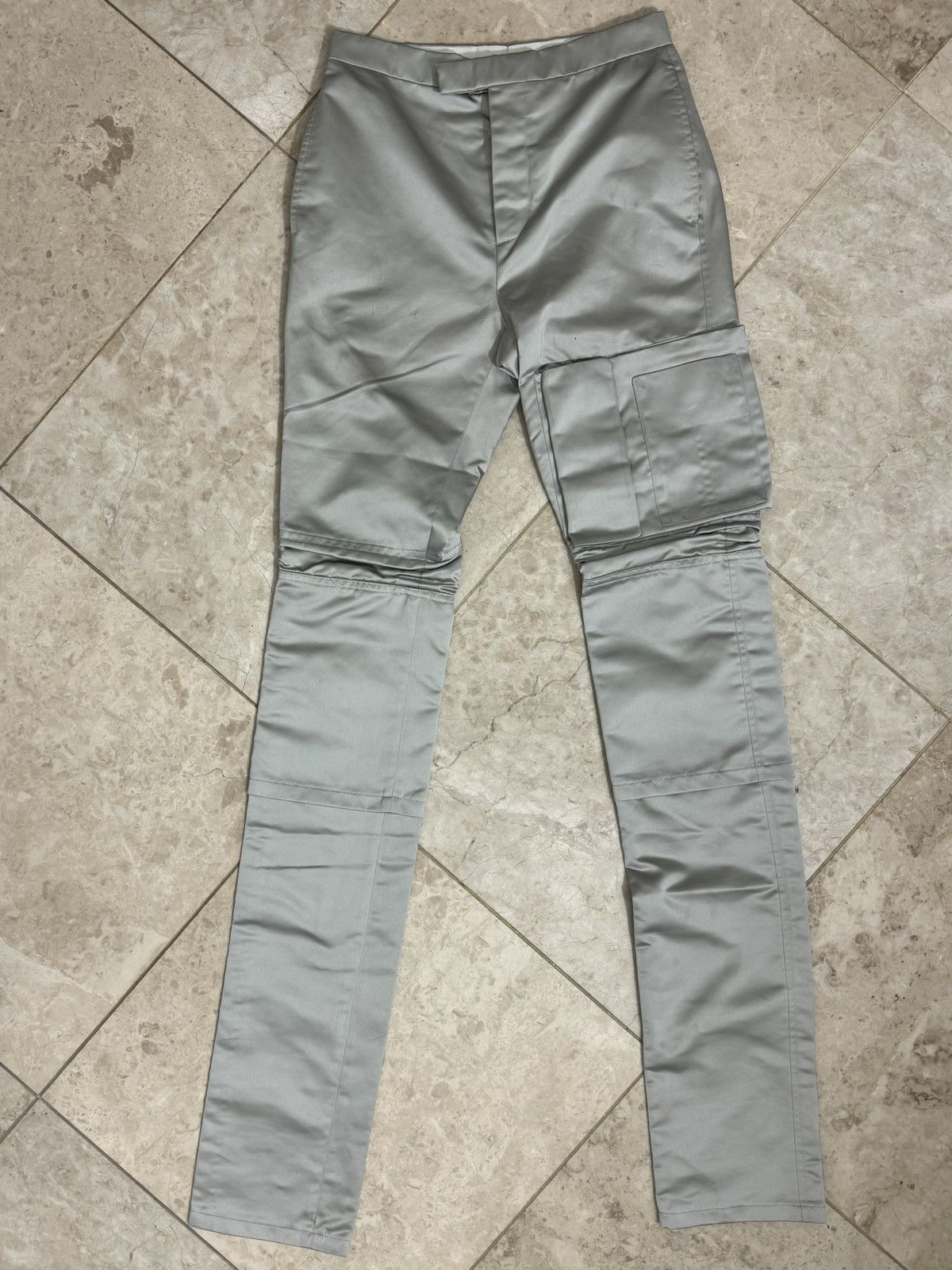 Raf Simons Raf Simons Silver Space Cargo Pant | Grailed