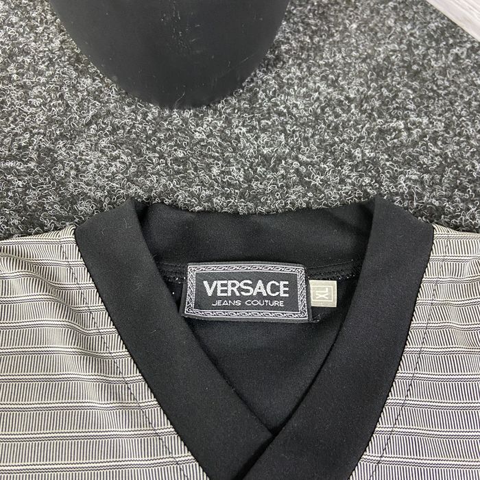 Versace VERSACE JEANS COUTURE VINTAGE 90s STRIPED T-SHIRT | Grailed