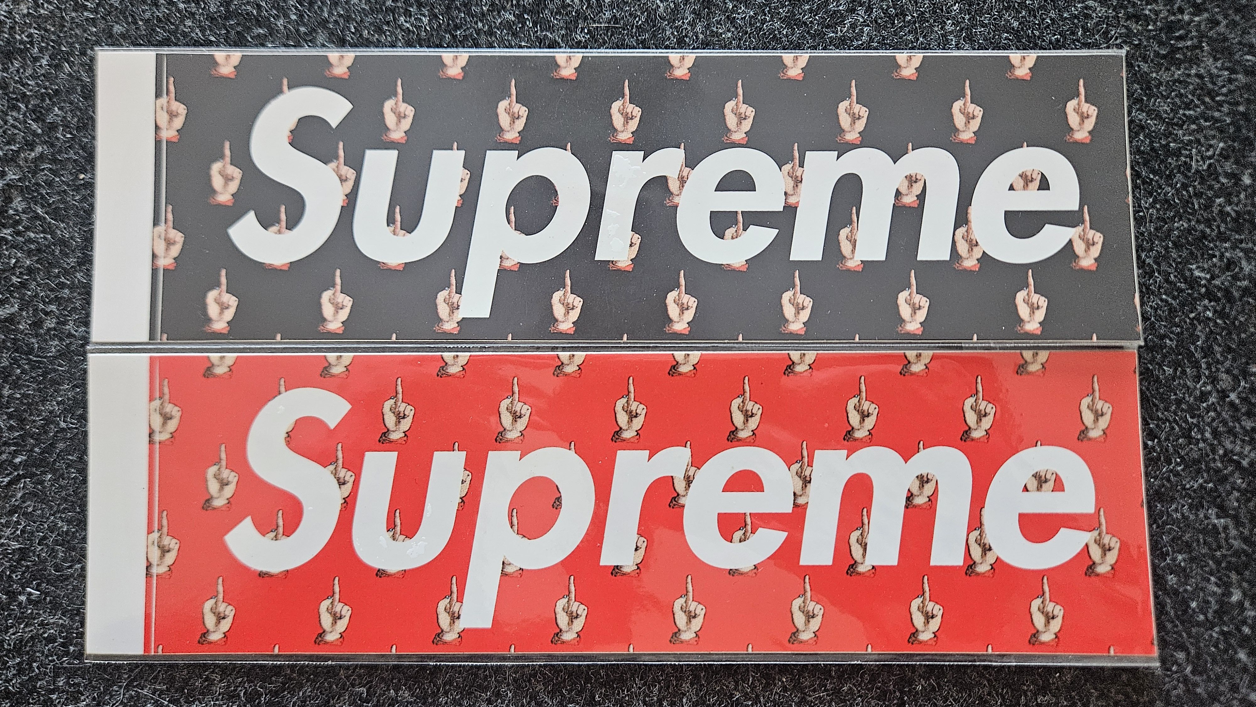 Supreme × Undercover SUPREME Middle Finger Undercover Box Logo Sticker ...