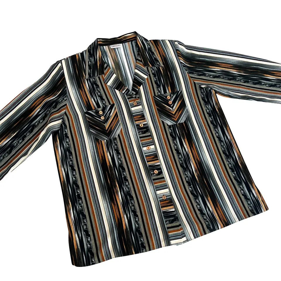 Dries Van Noten × Vintage Tomar (Poland) Blend Italian Collar Woodgrain ...