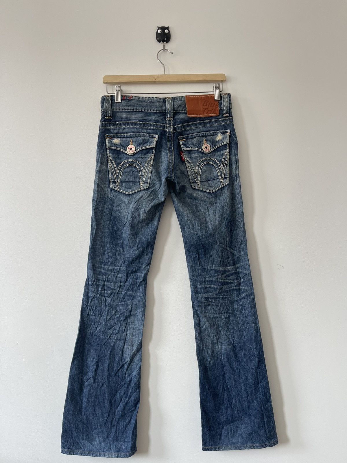 Edwin Rare Vintage EDWIN Blue Trip Boot Cut Flare Japan Denim | Grailed