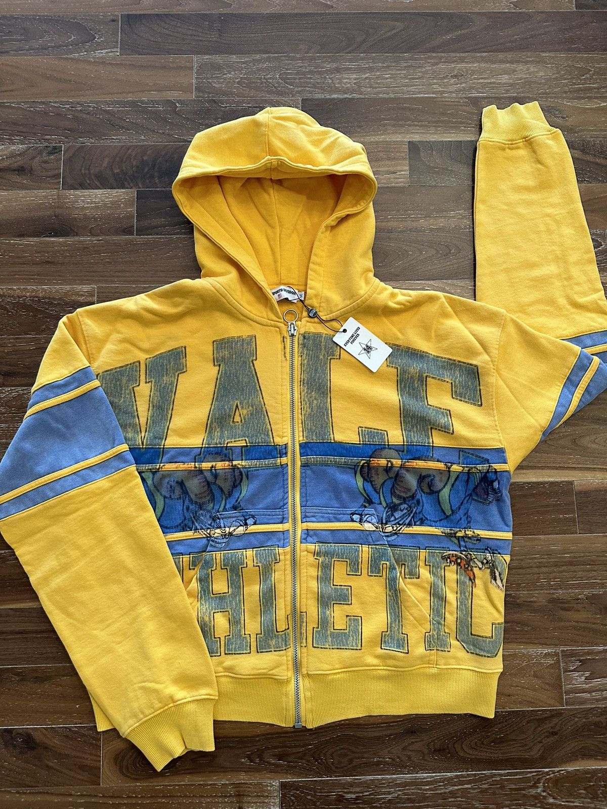 Streetwear × Vale × Vintage Vale Yellow Bighorn Zip Up Hoodie S | Grailed