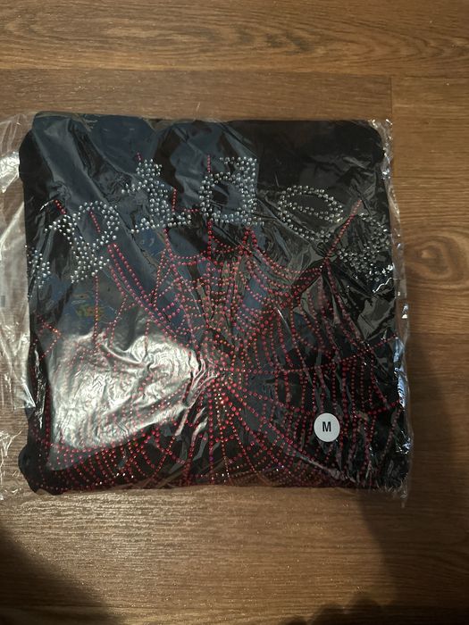 Spider Worldwide Sp5der OG Rhinestone logo hoodie Black | Grailed