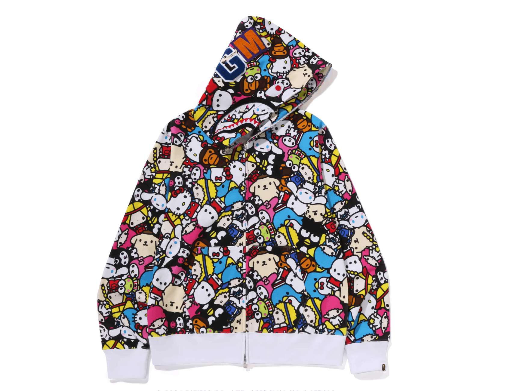 Bape BABY MILO X SANRIO CHARACTERS SHARK FULL ZIP HOODIE | Grailed