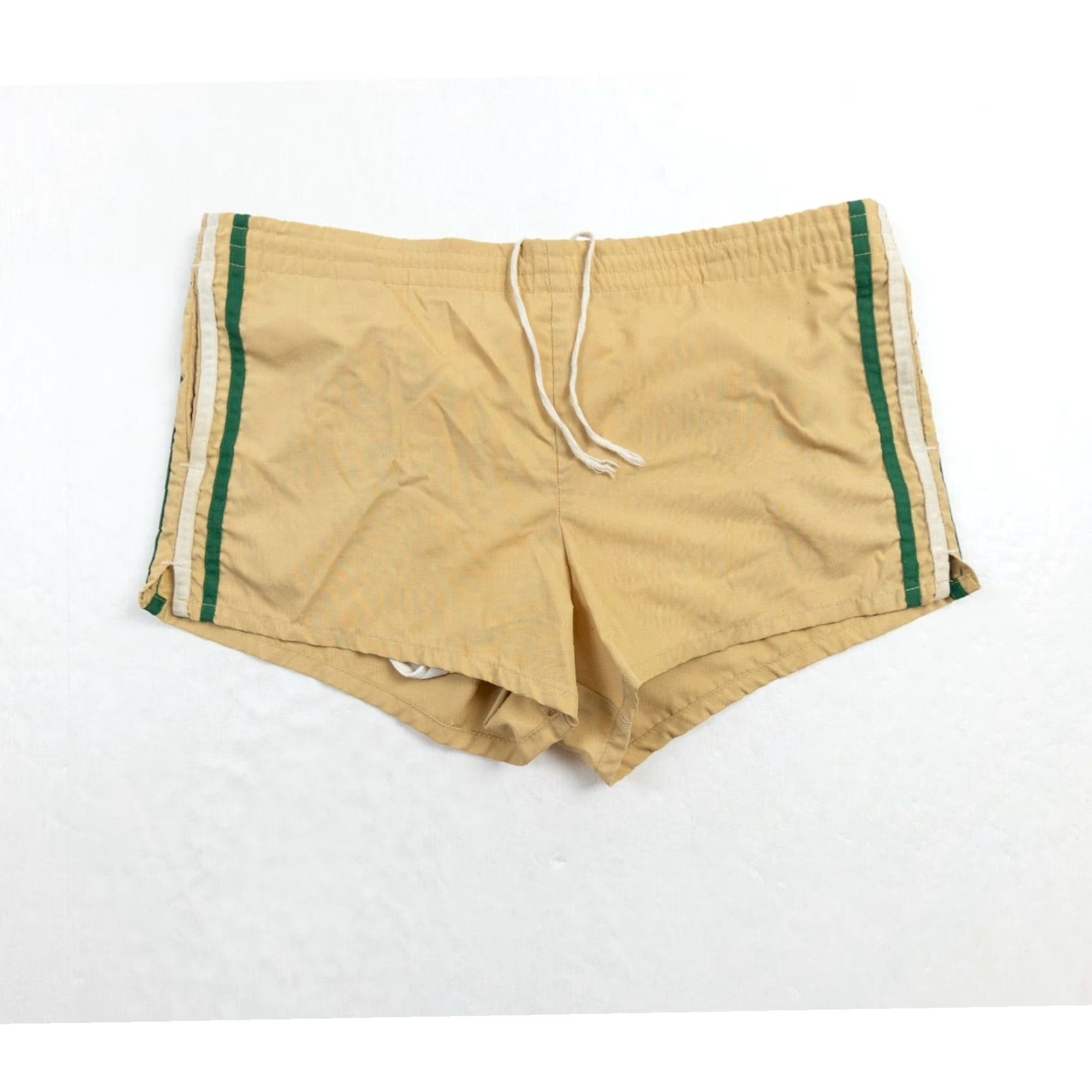 Jantzen Mens Jantzen Swim Trunks Vintage 34 Tan Lined 70s 80s Adult ...