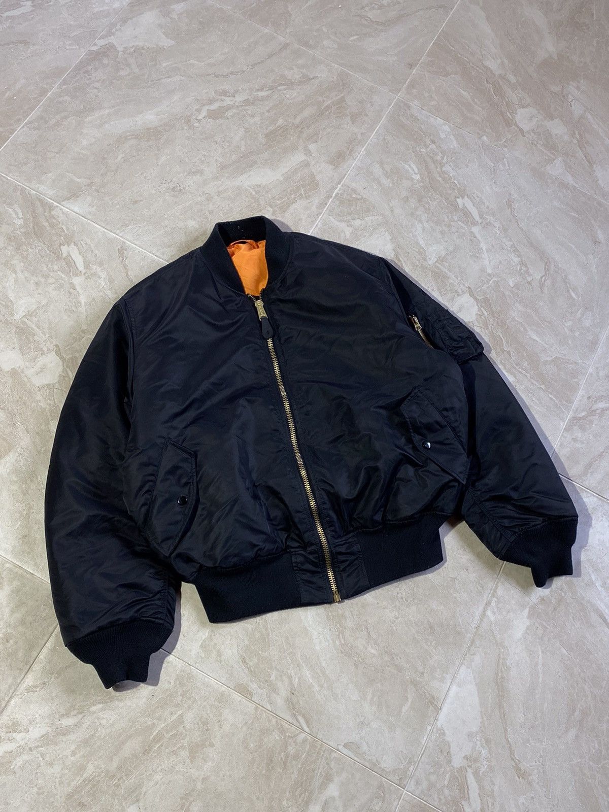 Vintage Vintage Alpha Industries type MA-1 Reversible Bomber jacket | Grailed