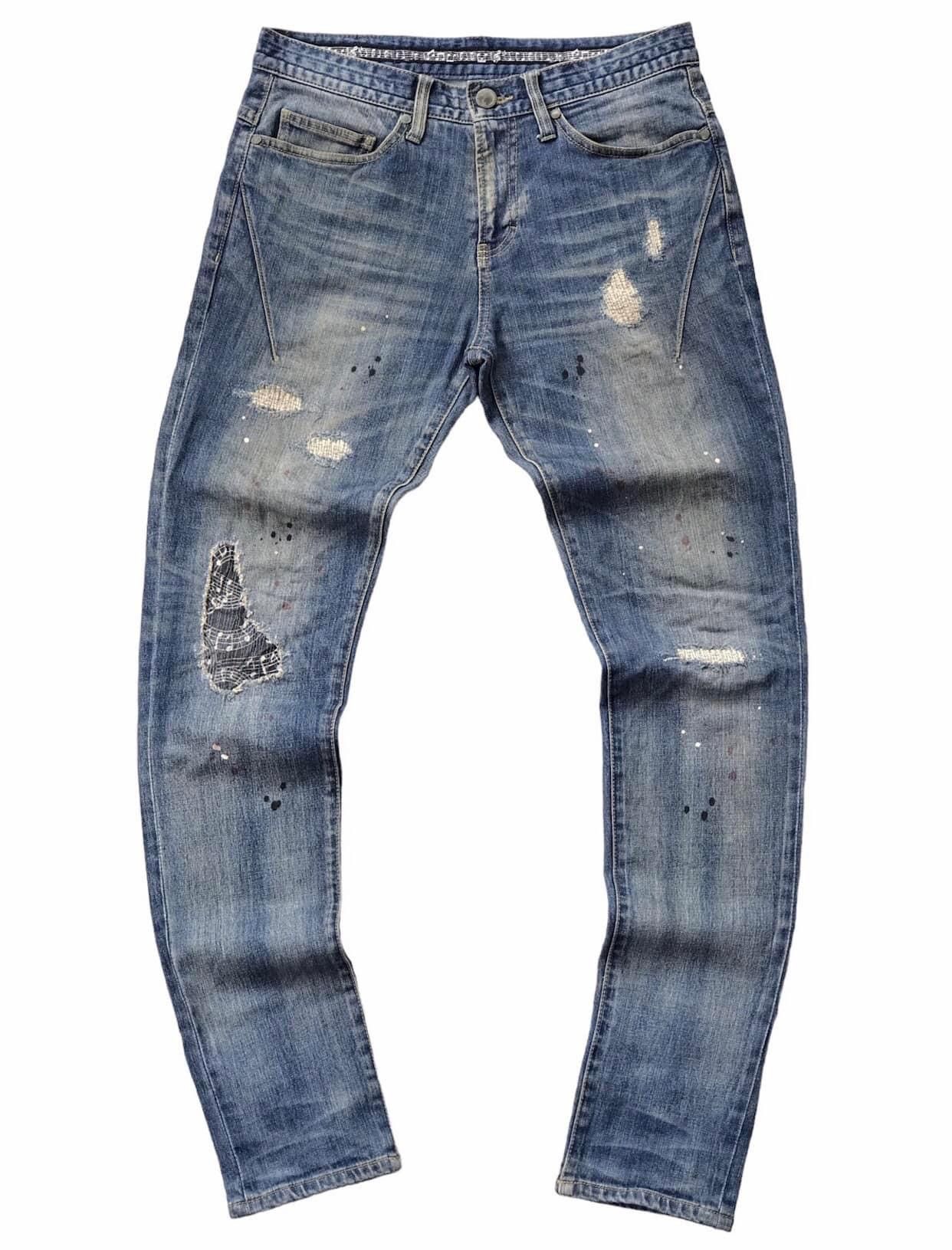 Number (N)ine NUMBER NINE PATCHWORK & PAINT SPLATTER Jeans Pants | Grailed