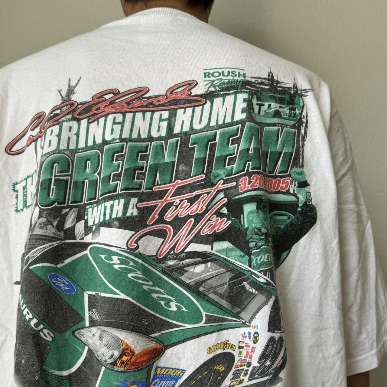 Vintage Vintage Bobby Labonte 2005 Nascar Graphics White Tee Shirt ...