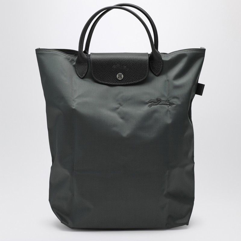 Longchamp Longchamp Graphite-Coloured M Le Pliage Green Shopping Bag ...