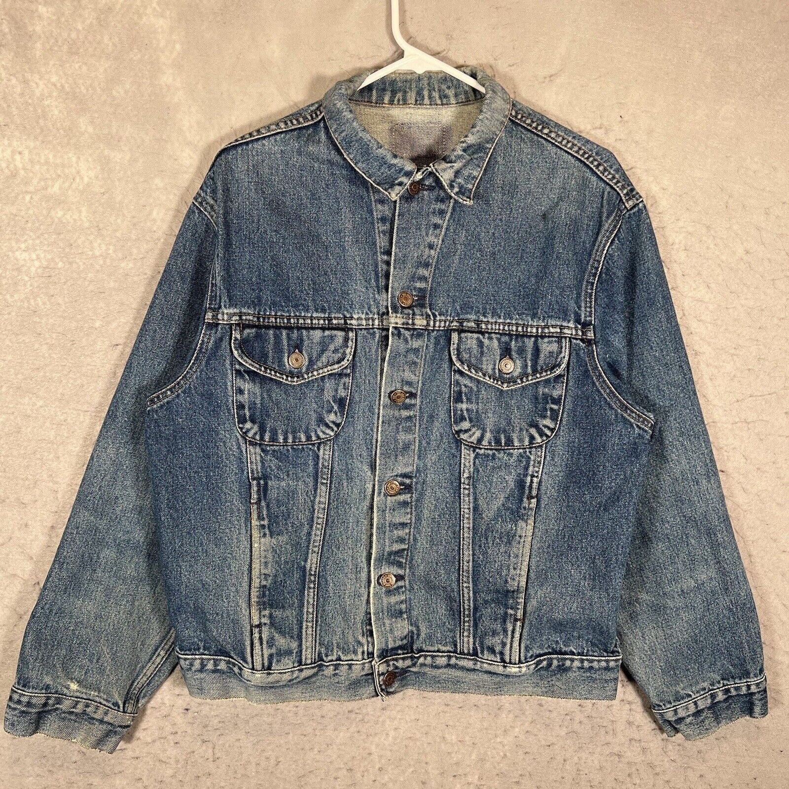 Gap A1 Vintage 90s The Gap Denim Trucker Jacket Adult Medium Blue Washed Mens | Grailed