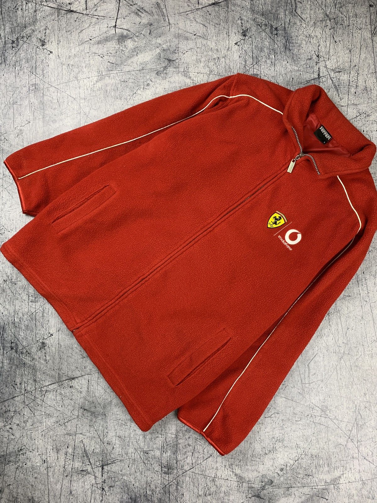 Ferrari × Formula 1 Vintage Ferrari Vodafone Fleece Jacket Racing 90s ...