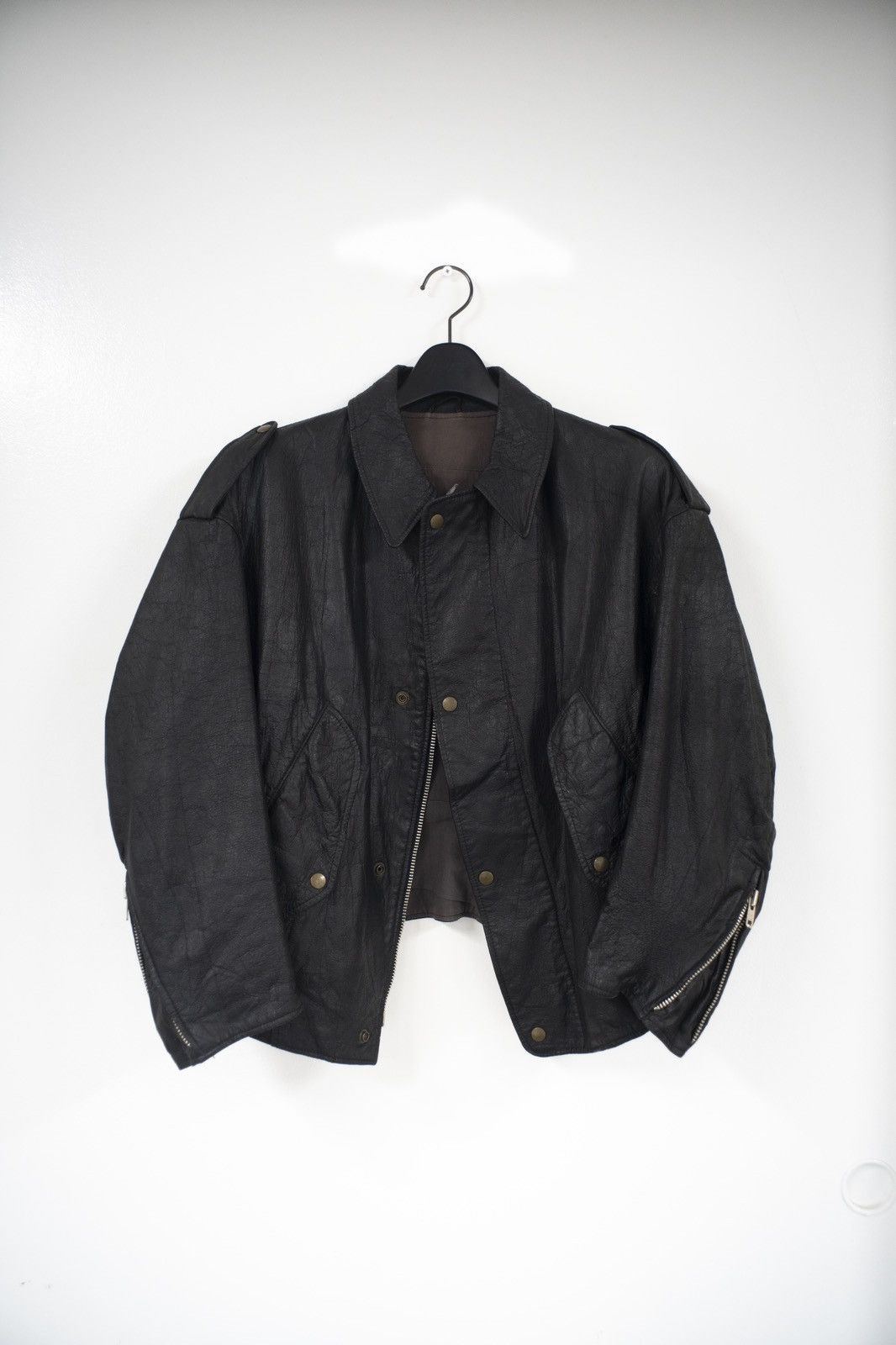 Yohji Yamamoto RARE AW1982 Capybara Leather Motorcycle Jacket | Grailed