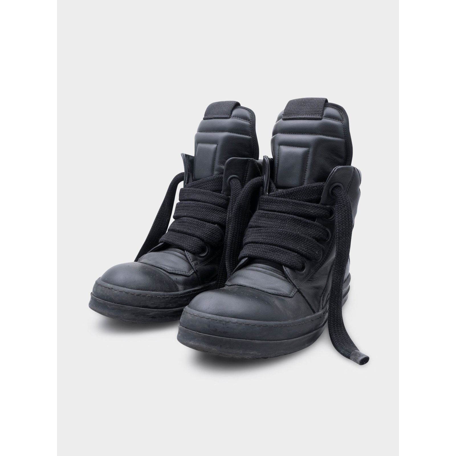 Rick Owens Triple Black Jumbo Geobaskets | Grailed