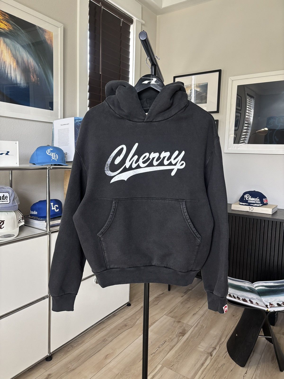 Cherry LA CHERRY LA | SCRIPT LOGO CURSIVE FADED HOODIE | Grailed