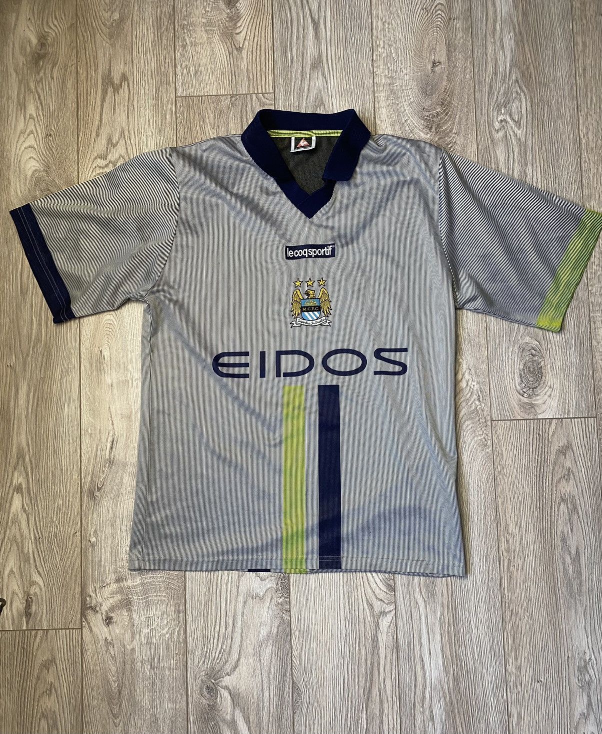 Le Coq Sportif × Vintage Manchester City 2001-2002 EIDOS Away Football ...