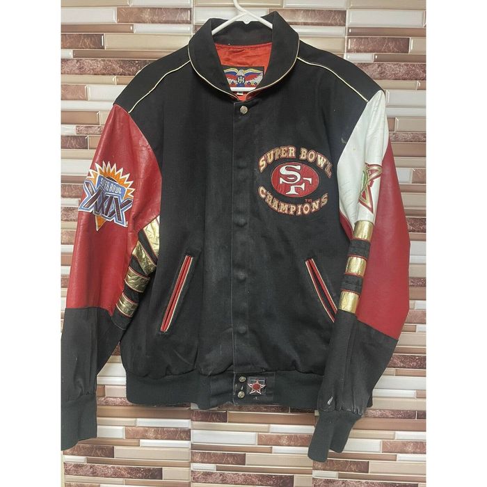 Jeff Hamilton NFL San Francisco 49ers Jeff Hamilton Leather Jacket Size ...