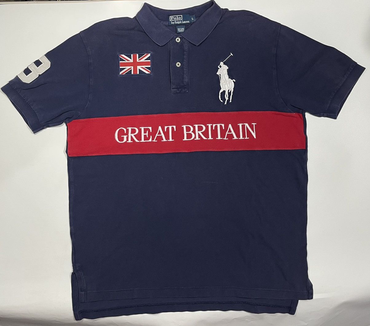 Polo Ralph Lauren Vintage Polo Ralph Lauren Great Britain Big pony logo ...
