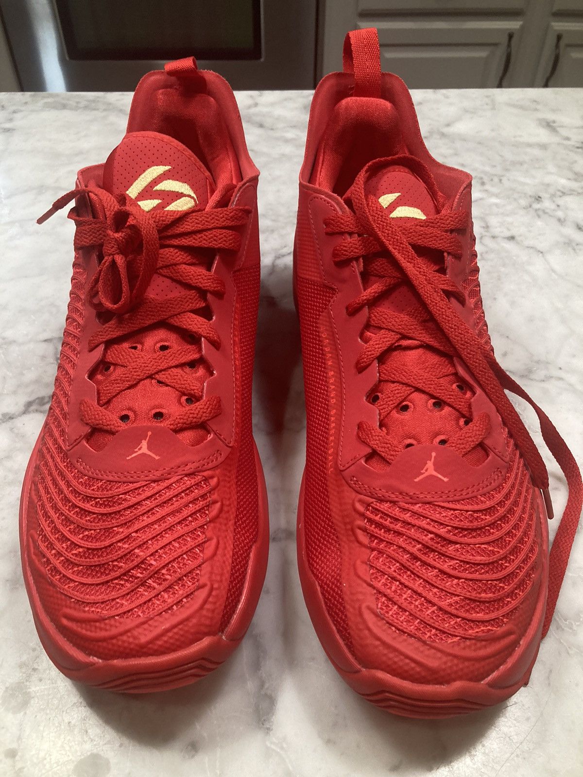 Jordan Brand Jordan Luka 1 University Red/Metallic Gold basketball ...