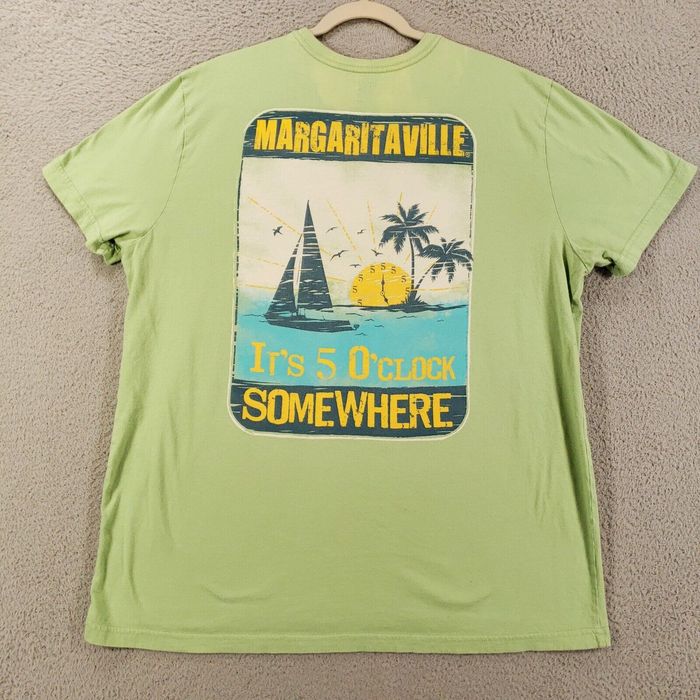 Vintage Jimmy Buffetts Margaritaville T Shirt Mens XL Its 5 Oclock ...