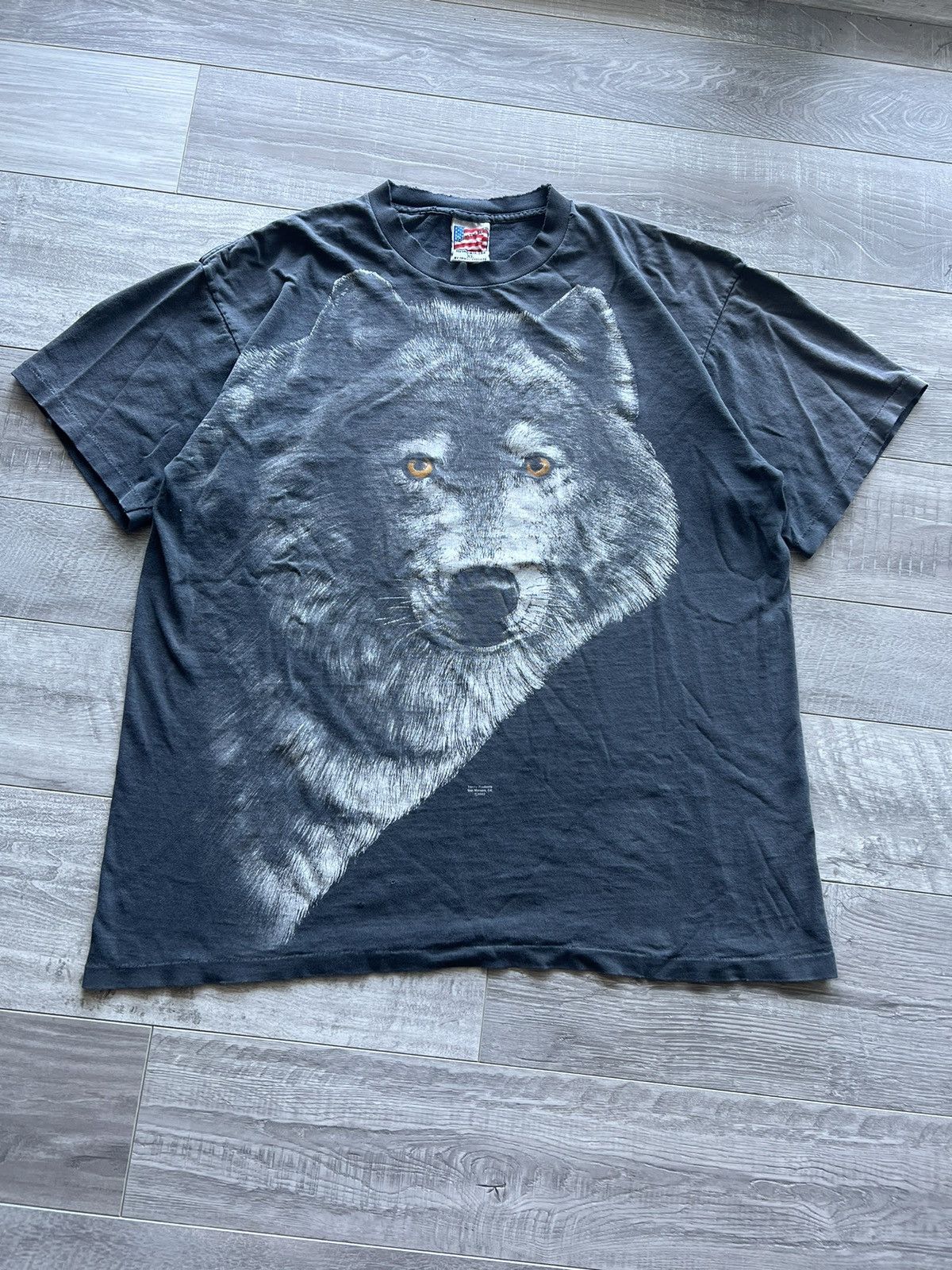 Animal Tee × Band Tees × Vintage Vintage Perfectly Worn Wolf Face ...