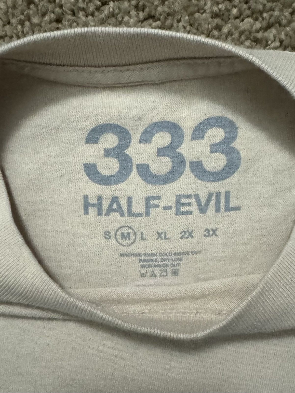 Half Evil × Streetwear half evil cream tiger stripe logo tee | Grailed