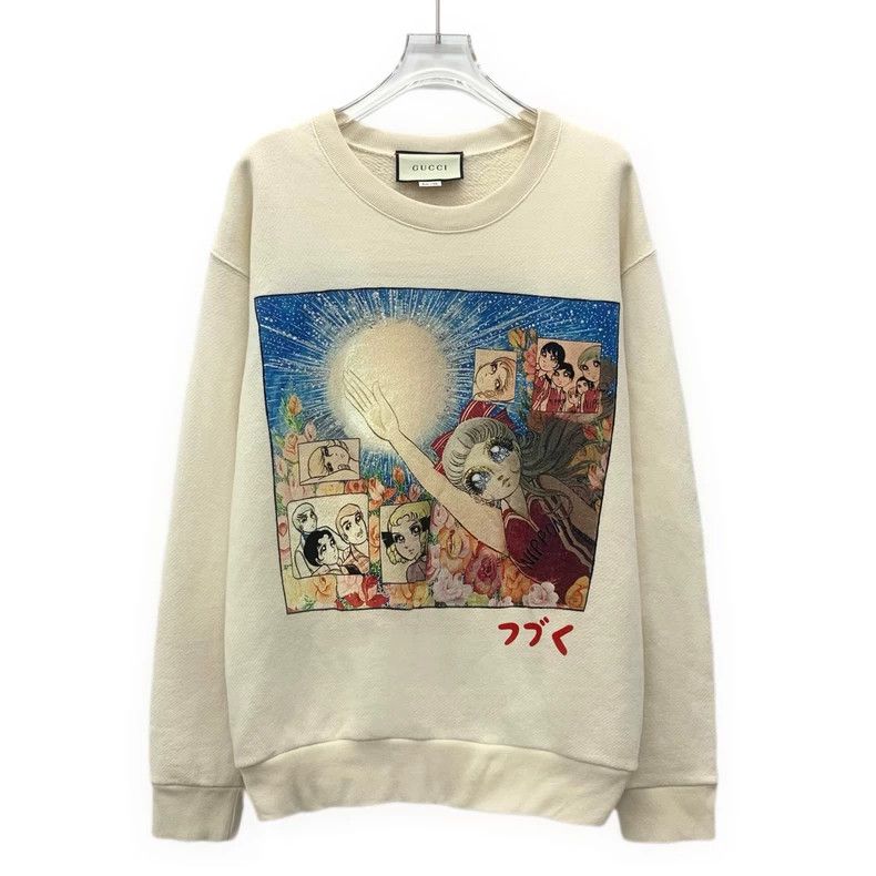 Gucci Gucci Beige Sailor Moon cartoon printed cotton round-neck l | Grailed