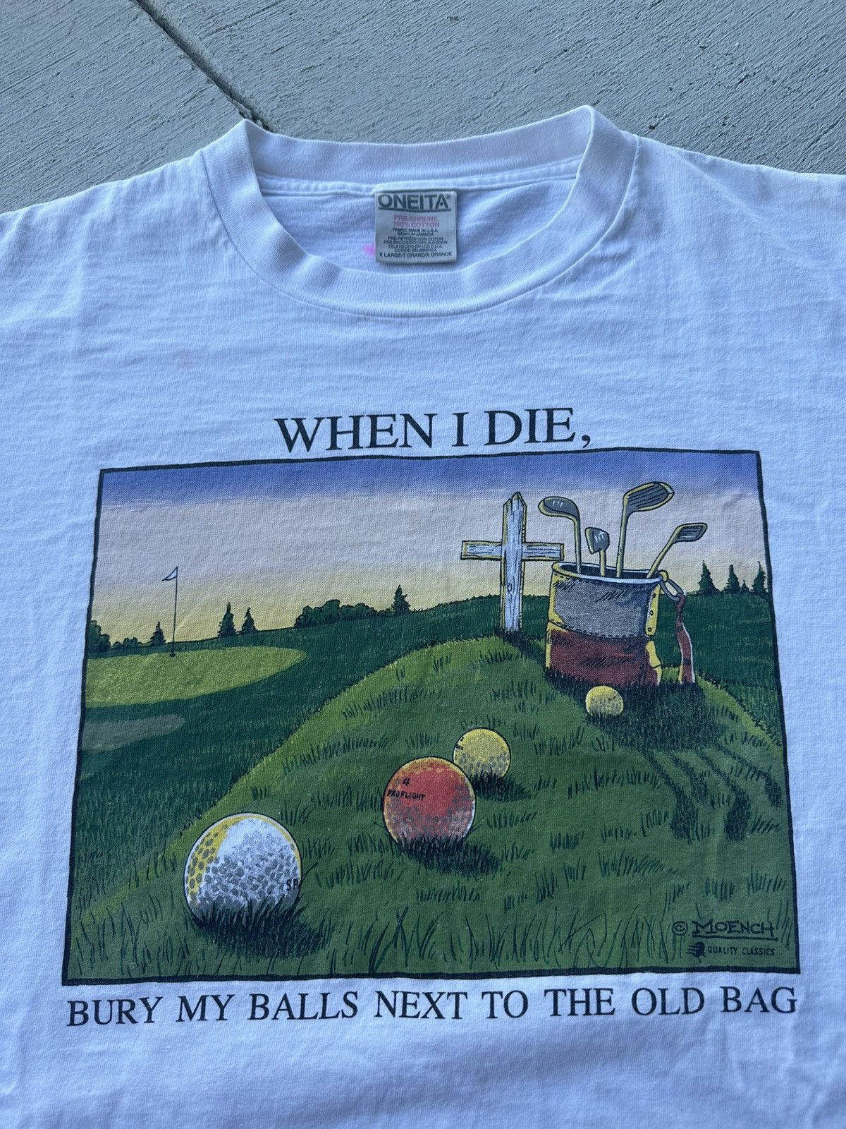 Vintage When i die bury my balls next to the old bag tshirt vintage ...